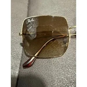 Ray-Ban | Accessories | Ray Ban Rb 971 Square Gold Frame Brown Lens ...
